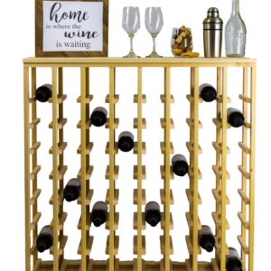 Creekside 64 Bottle Table Wine Rack (Pine) by Creekside - Exclusive 12 inch deep design conceals entire wine bottles. Hand-sanded to perfection!, Pine