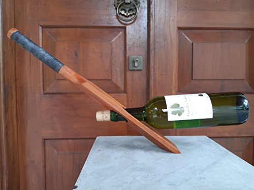 Wine Bottle Balancer/ Holder - Magic Bat - Unique Decorative Cricket Bat Design for Tabletop Display in Home, Kitchen, or Bar