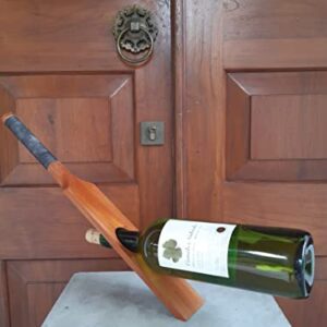 Wine Bottle Balancer/ Holder - Magic Bat - Unique Decorative Cricket Bat Design for Tabletop Display in Home, Kitchen, or Bar