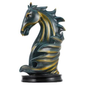 vorcool decorative wine bottle holder resin horse head display countertop tabletop wine rack single bottle home gift kitchen gift wine shelf