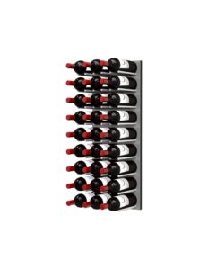 fusion wine wall cork-out (3 foot) (alumasteel) (satin aluminum peg)