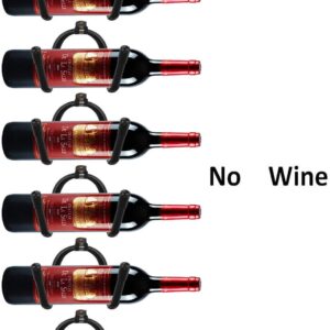 6 Pack—Wall Mount Wine/Towel Rack,Wall Mounted Flexible Adjustable Metal Wine Bottle & Glass Rack Holder | Home & Kitchen Décor | Storage Rack | Wall Mounted Shelves — Rubber protection （No scratches）