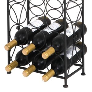 HomGarden 23 Bottles Wine Rack Stand Floor Wine Holder Racks Metal Arched Free Standing Bottle Display Stand - No Assembly Required