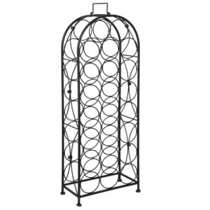 HomGarden 23 Bottles Wine Rack Stand Floor Wine Holder Racks Metal Arched Free Standing Bottle Display Stand - No Assembly Required