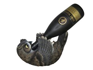 wise owl guzzler wine bottle holder rack kitchen decoration