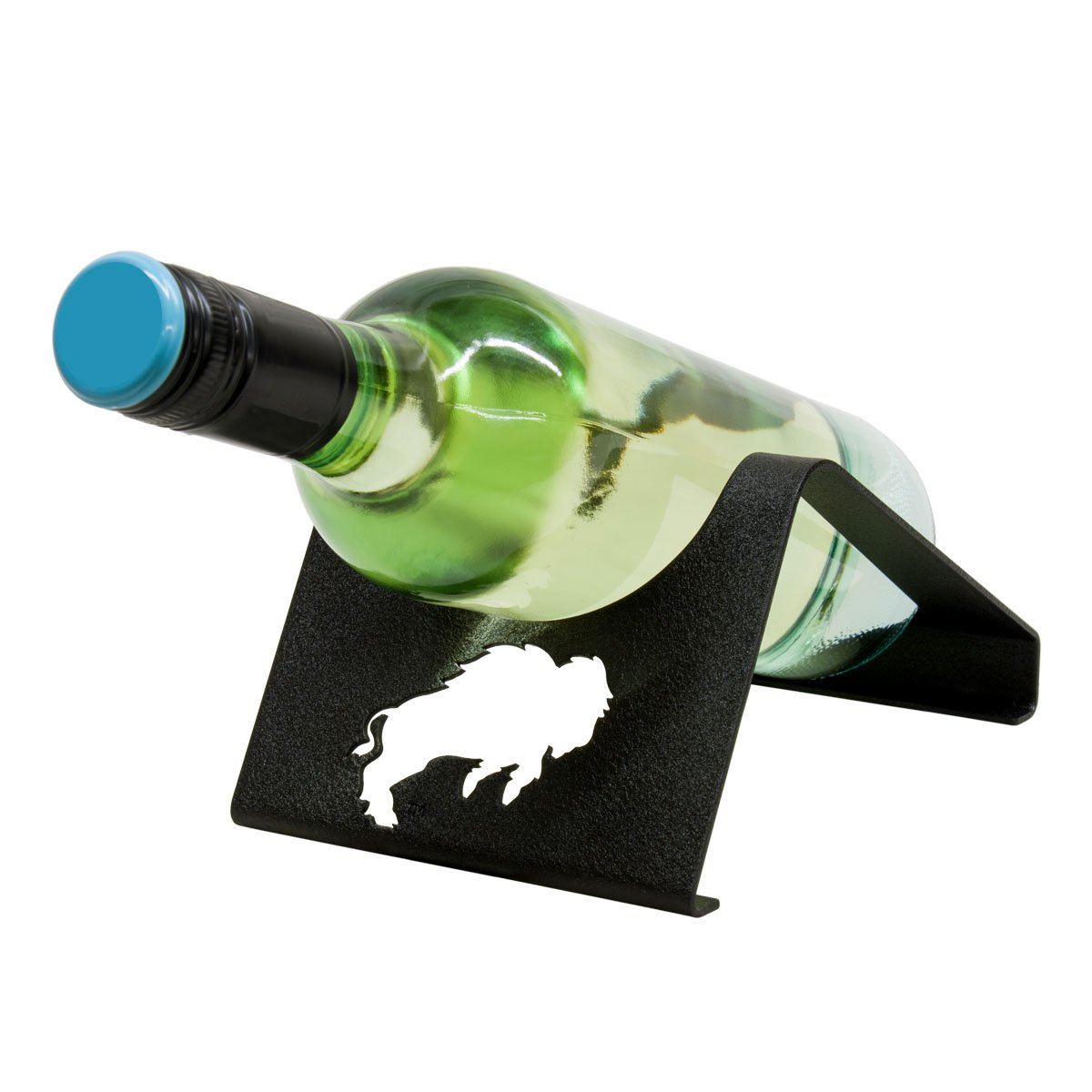 Collegiate Series North Dakota State University NDSU Bison Metal Wine Bottle Holder (Black)