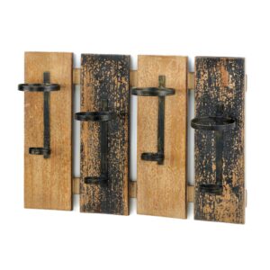 smart living company rustic wall mounted wine rack