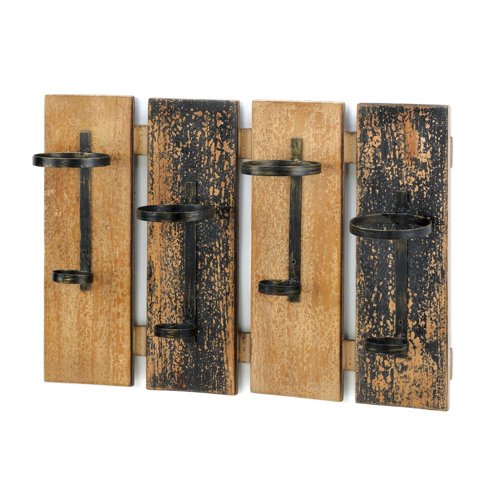 Smart Living Company Rustic Wall Mounted Wine Rack