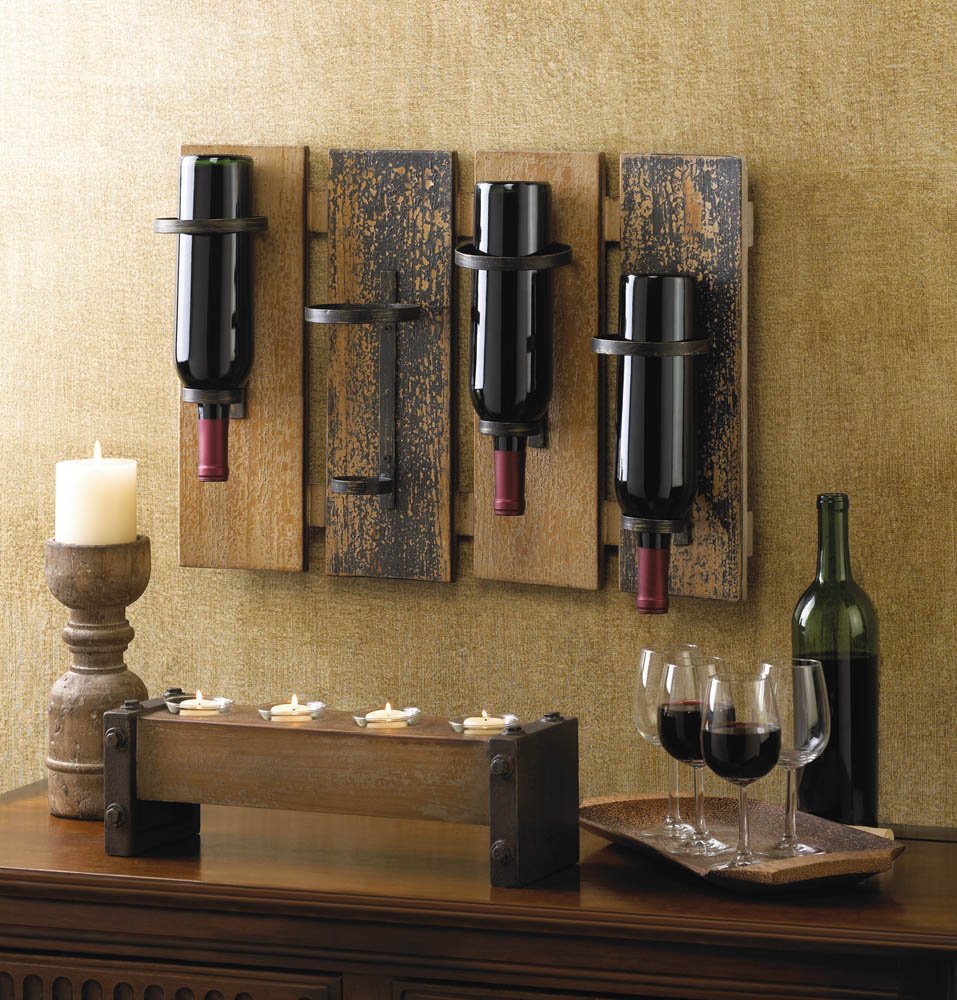 Smart Living Company Rustic Wall Mounted Wine Rack