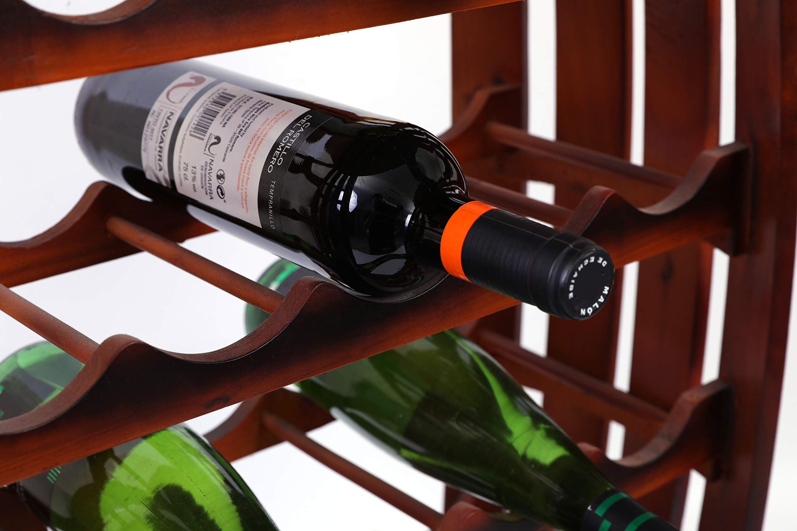 Vintiquewise Large Wooden Barrel Shaped 23 Bottle Wine Rack