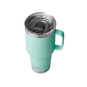 yeti rambler 30 oz travel mug, stainless steel, vacuum insulated with stronghold lid, seafoam