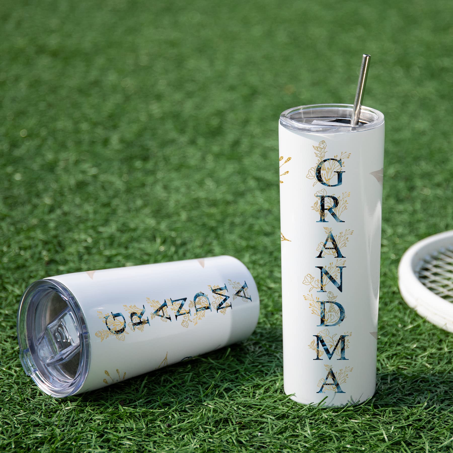 ZOKCC Gifts for Grandma- Best Grandma Stainless Steel Tumbler- Cute Grandma's Mother's Day Birthday Christmas Gifts- Gift for Grammy, Grandmothers, Grandmom from Grandchild Grandson Granddaughter