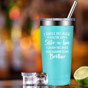 Grifarny Sister in Law Gifts, Gifts for Sister in Law - Sister in Law Birthday Gifts - Christmas Gifts for Sister in Law Women - Sister in Law Tumbler 20oz