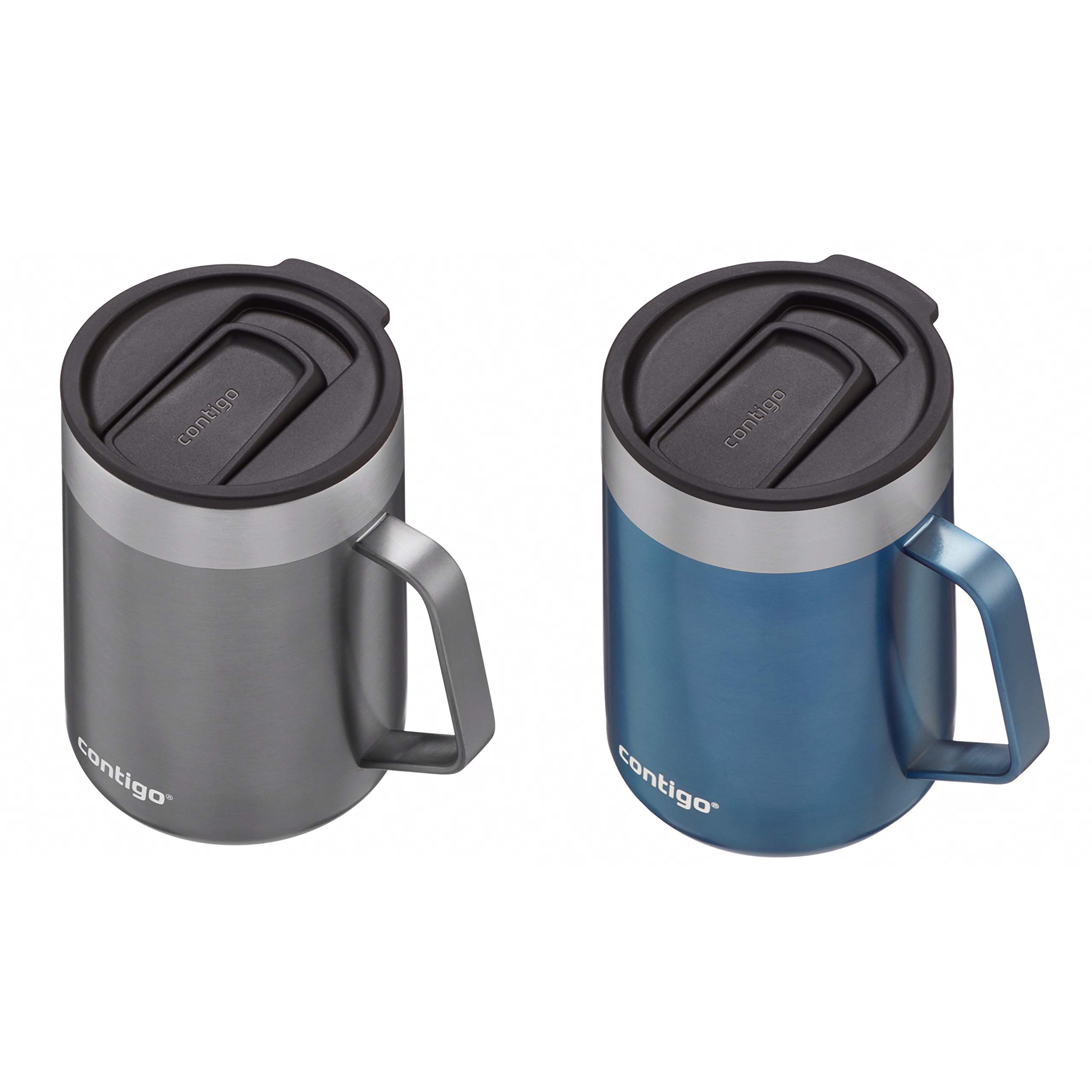 Contigo Stainless Steel Travel Mugs with Splash-Proof Lids (14oz & 20oz)