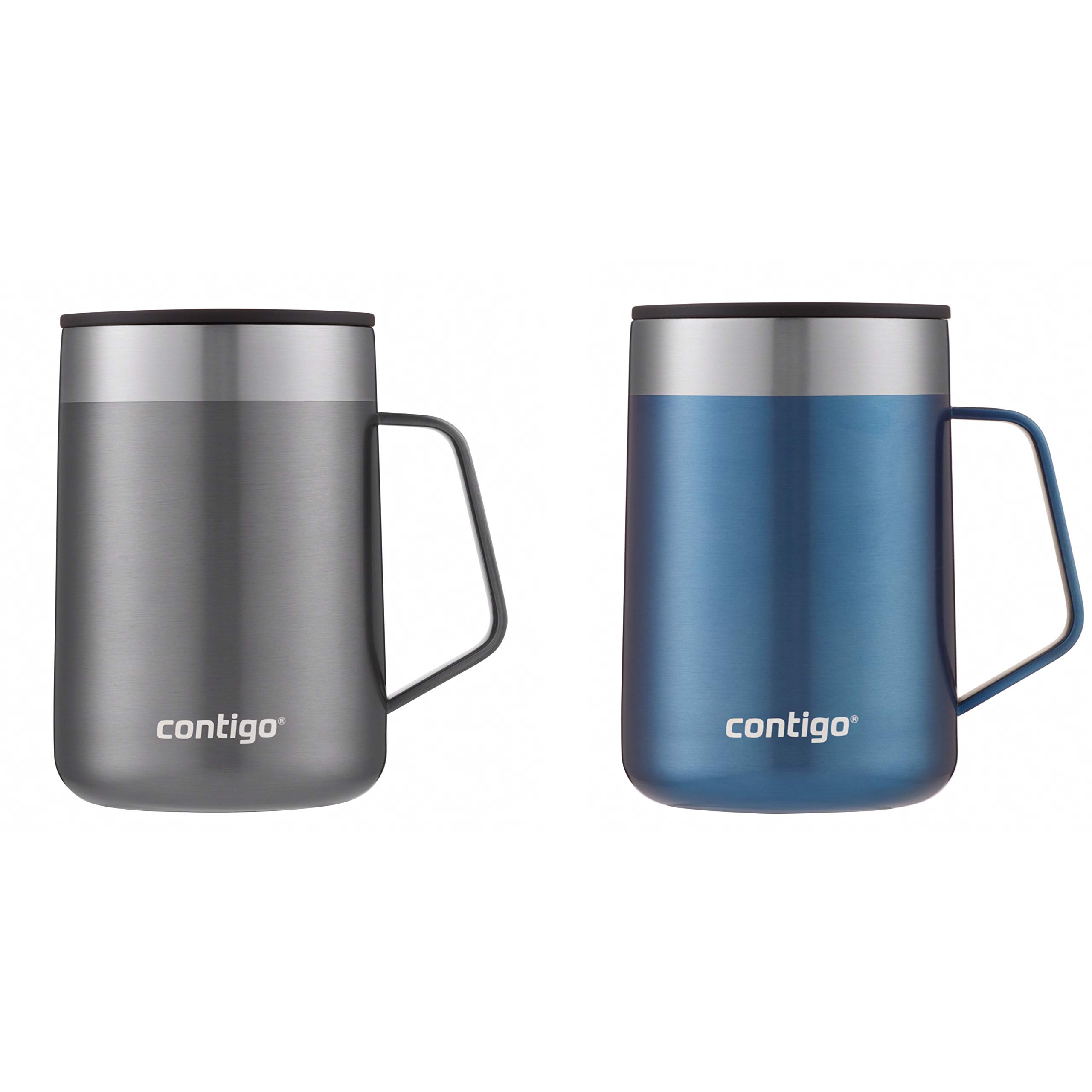 Contigo Stainless Steel Travel Mugs with Splash-Proof Lids (14oz & 20oz)