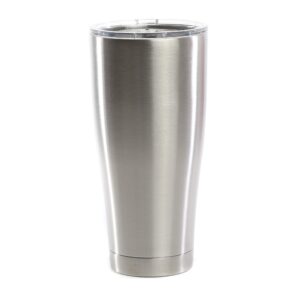 seriously ice cold sic 30oz insulated travel tumbler mug, premium double wall stainless steel, leak proof bpa free lid (stainless steel)