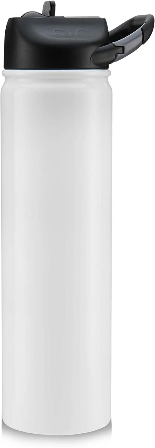 Seriously Ice Cold SIC 27oz Insulated Water Bottle Thermos, Premium Triple Layer Vacuum Stainless Steel, BPA Free Wide Mouth Lid with Carabiner Clip