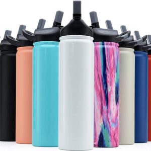 Seriously Ice Cold SIC 27oz Insulated Water Bottle Thermos, Premium Triple Layer Vacuum Stainless Steel, BPA Free Wide Mouth Lid with Carabiner Clip