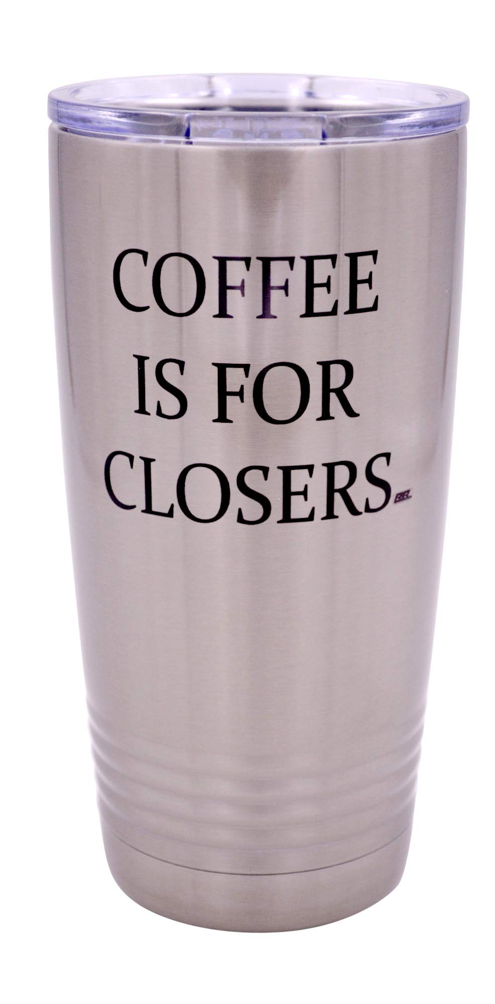 Rogue River Tactical Large Funny Realtor Real Estate Sales Coffee is For Closers 20 Ounce Travel Tumbler Mug Cup w/Lid Gift Salesperson Associate