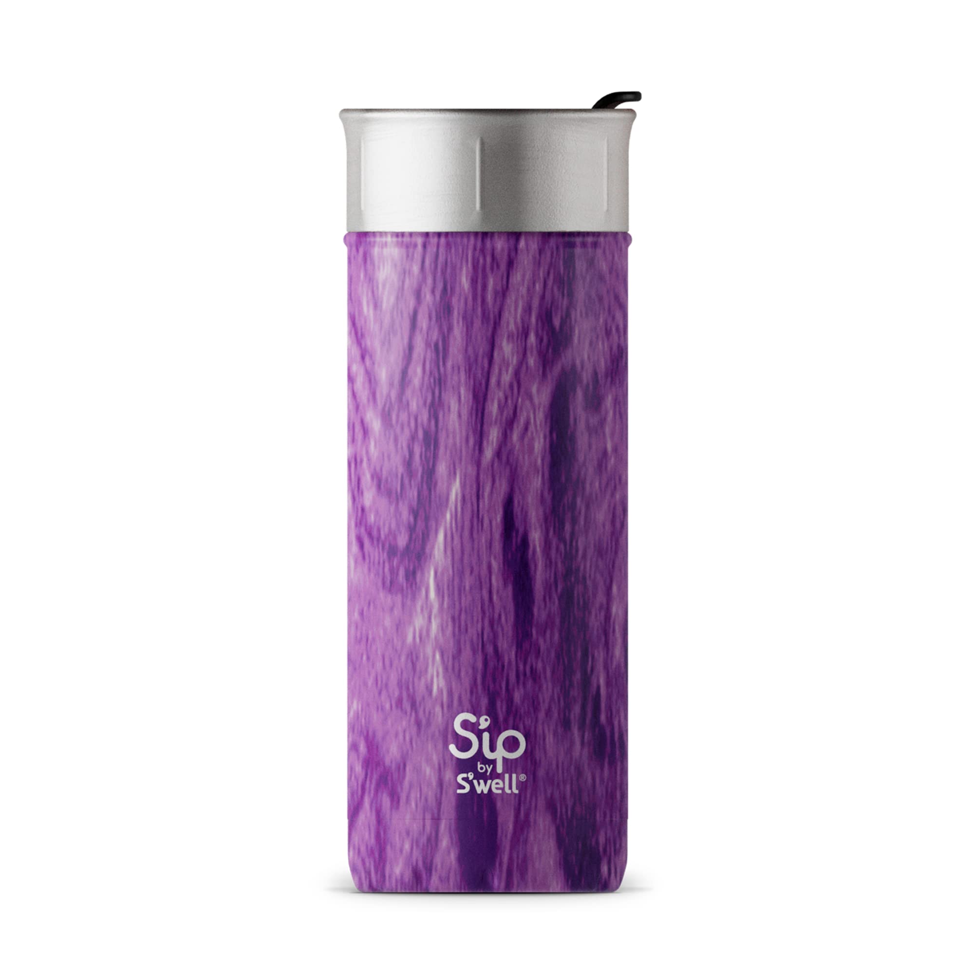 S'well S'ip Stainless Steel Travel Mug - 16oz - Grape Grove - Double-Walled Vacuum-Insulated Keeps Drinks Cold for 16 Hours and Hot for 4 - with No Condensation - BPA-Free Water Bottle