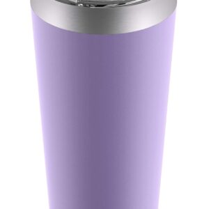 Ello Beacon Vacuum Insulated Stainless Steel Tumbler with Slider Lid and Optional Straw, 24 oz, Lavender