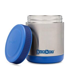 Yumbox Zuppa 14 oz Triple Insulated Stainless Steel Food Jar, Leakproof kids thermos Food Jar, Removable Utensil Band and spoon, Easy Grip, Stays Hot 6 Hours or Cold for 12 Hours, (Neptune Blue)