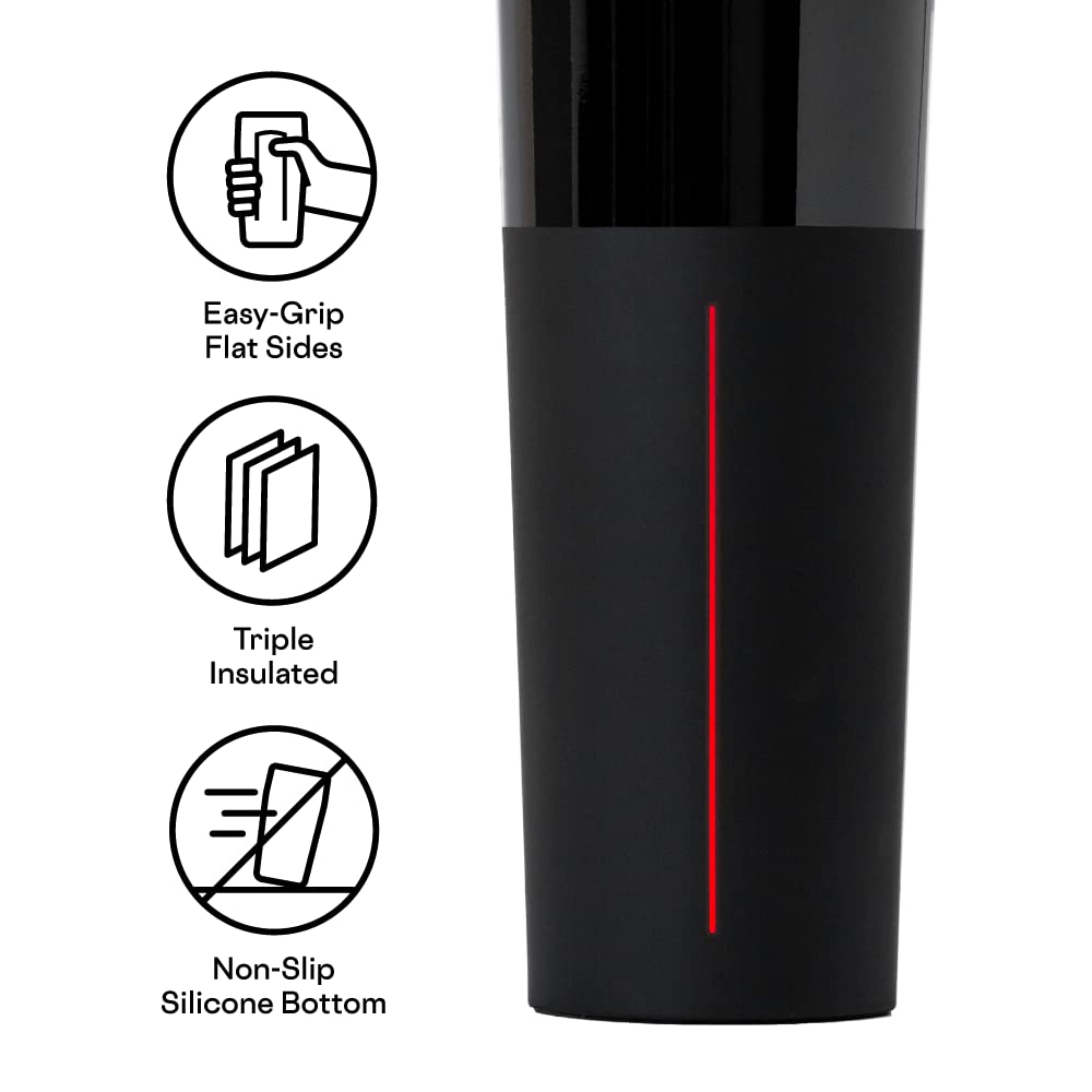 Corkcicle Canteen 16 oz Triple Insulated Stainless Steel Bottle, Star Wars Darth Vader