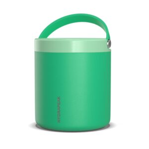 hydrapeak 25oz stainless steel vacuum insulated thermos food jar | kids thermos for hot food and cold food, wide mouth leak-proof soup thermos for adults, 10 hours hot and 16 hours cold (jade)