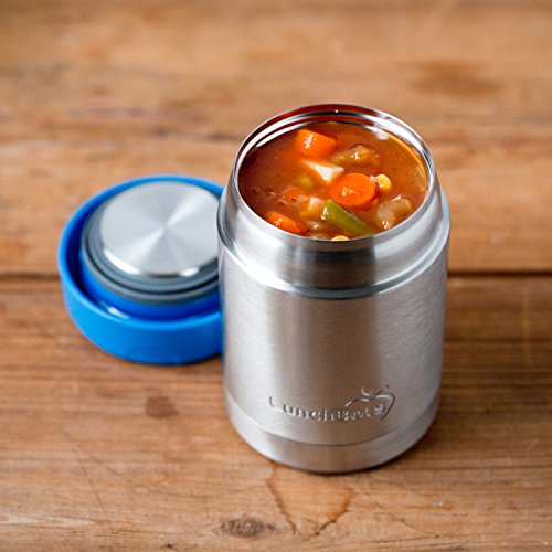 LunchBots 12oz Thermos Stainless Steel - Insulated Thermos - Keeps Food Hot or Cold for Hours - Leak-Proof Portable Thermal Food Jar is Ideal for Soup - 12 ounce - Royal