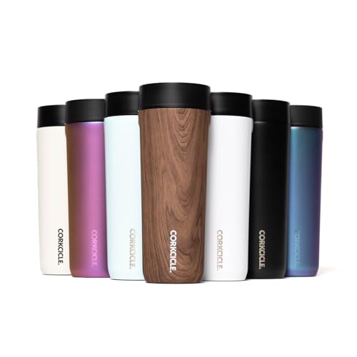 Corkcicle Commuter Cup Insulated Stainless Steel Leak Proof Travel Coffee Mug Keeps Beverages Cold for 9 Hours and Hot for 3 Hours, River, 17 oz