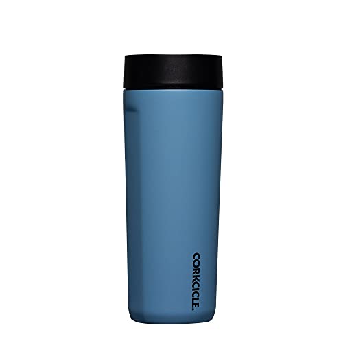 Corkcicle Commuter Cup Insulated Stainless Steel Leak Proof Travel Coffee Mug Keeps Beverages Cold for 9 Hours and Hot for 3 Hours, River, 17 oz