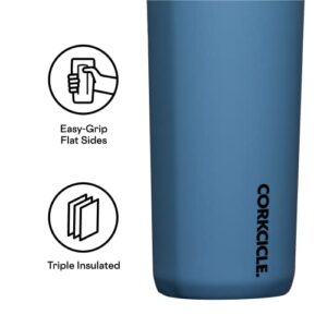 Corkcicle Commuter Cup Insulated Stainless Steel Leak Proof Travel Coffee Mug Keeps Beverages Cold for 9 Hours and Hot for 3 Hours, River, 17 oz