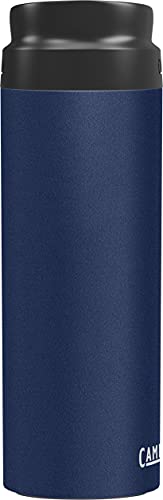 CamelBak Forge Flow Coffee & Travel Mug, Insulated Stainless Steel - Non-Slip Silicon Base - Easy One-Handed Operation - 16oz, Navy