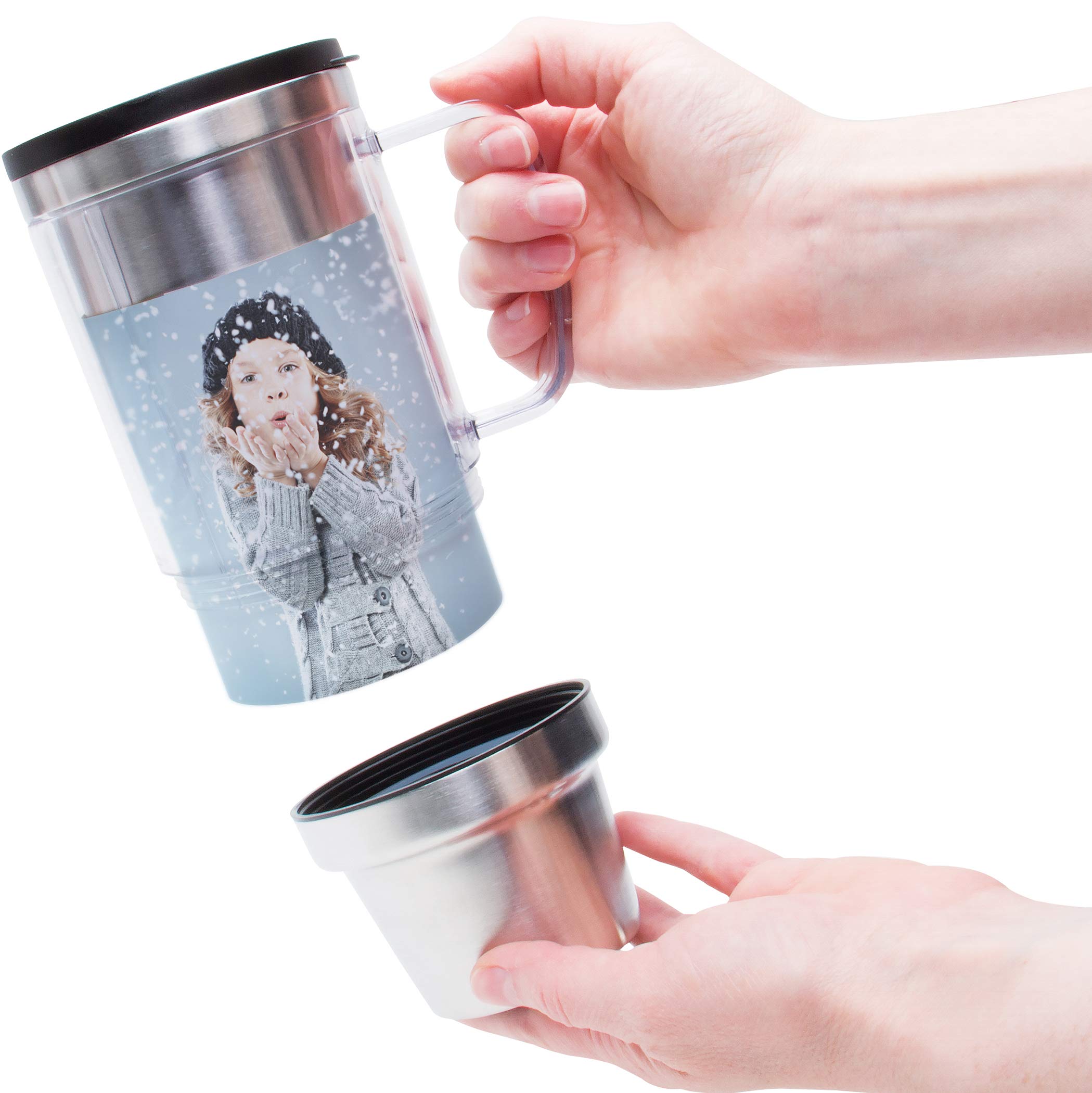 Thermo-Temp 16 oz. Stainless Steel Photo Travel Mug