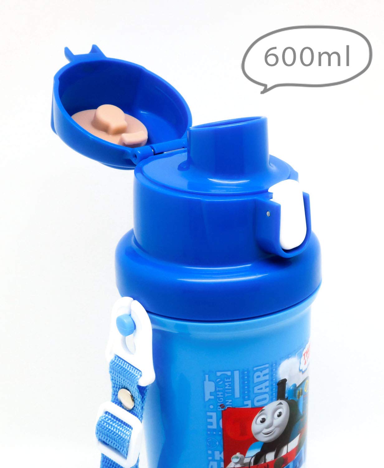 オーエスケー OSK SC-600B Thomas the Tank Engine Mug Bottle, Direct Drinking Water Bottle, 20.3 fl oz (600 ml), One-Touch Open, Wide Mouth, Made in Japan