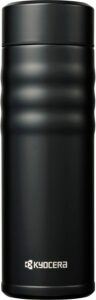 kyocera travel mug with twist top, 17oz, jet black