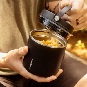 Hydrapeak 18oz Stainless Steel Vacuum Insulated Thermos Food Jar | Kids Thermos for Hot Food and Cold Food, Wide Mouth Leak-Proof Soup Thermos for Adults, 10 Hours Hot and 16 Hours Cold (Mango)