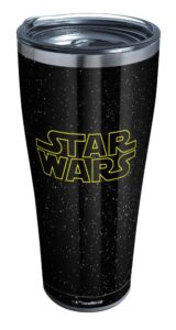 tervis star wars classic logo triple walled insulated tumbler travel cup keeps drinks cold & hot, 30oz legacy, stainless steel