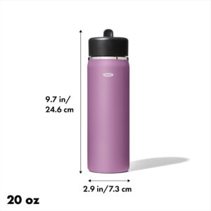 OXO Strive 20oz Wide Mouth Water Bottle with Straw Lid - Amethyst