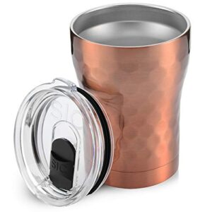 Seriously Ice Cold SIC 12oz Insulated Travel Tumbler Mug, Premium Double Wall Stainless Steel, Leak Proof BPA Free Lid (Hammered Copper)