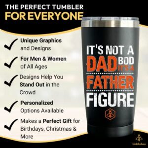 Biddlebee Gifts for Dad Travel Coffee Mug w/Slider Lid | 20oz Spill Proof Stainless Steel Insulated Cup | Dad Gifts | Gifts for Fathers Day | Birthday Gifts for Dad | Gifts for Him | Dad Bod