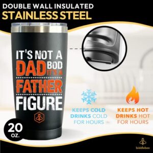 Biddlebee Gifts for Dad Travel Coffee Mug w/Slider Lid | 20oz Spill Proof Stainless Steel Insulated Cup | Dad Gifts | Gifts for Fathers Day | Birthday Gifts for Dad | Gifts for Him | Dad Bod