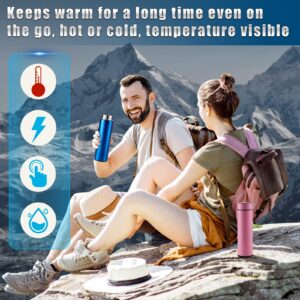 8 Pcs Smart Water Bottles with Digital Temperature Display Tea Infuser Bottle LED Thermal Cup Double Walled Water Bottle Stainless Steel Smart Mug Water Flask Leak Proof Mug (Multicolor)