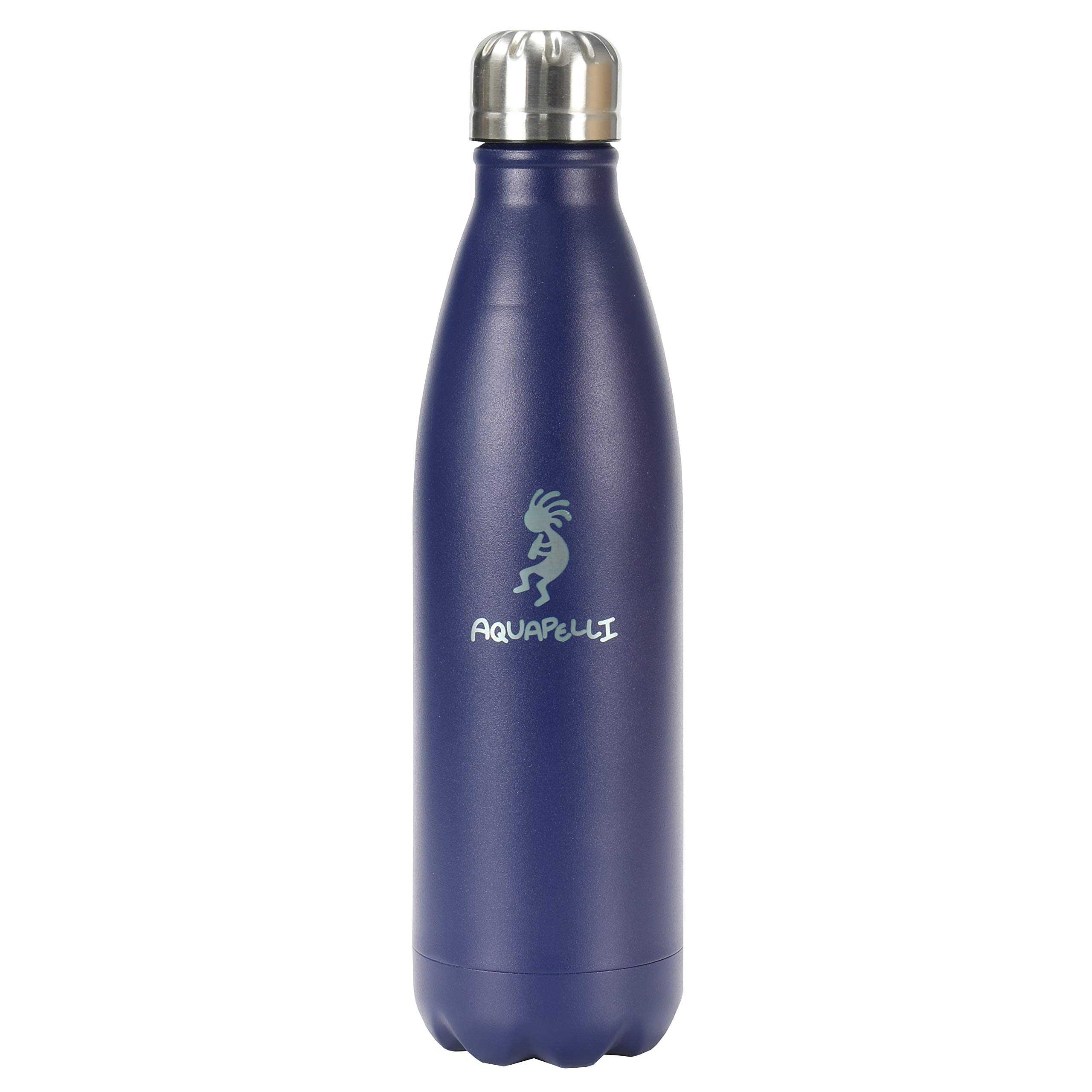 Aquapelli Vacuum Insulated Sport Bottle, 16 Ounces, Blueprint Blue