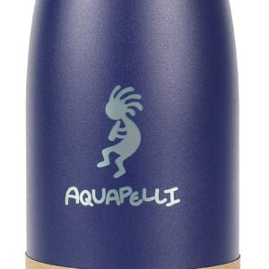 Aquapelli Vacuum Insulated Sport Bottle, 16 Ounces, Blueprint Blue