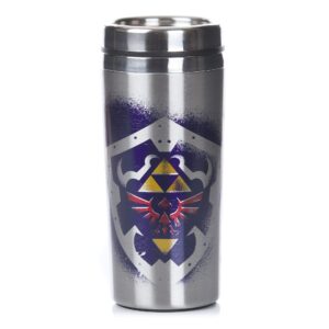 paladone the legend of zelda metal tumbler, double-walled stainless steel travel mug, gifts for legend of zelda gamers