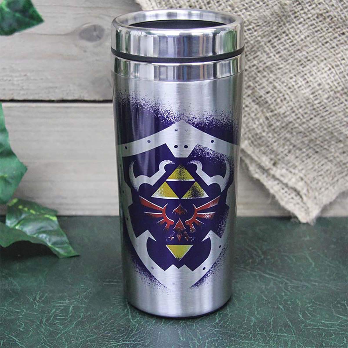 Paladone The Legend of Zelda Metal Tumbler, Double-Walled Stainless Steel Travel Mug, Gifts for Legend of Zelda Gamers