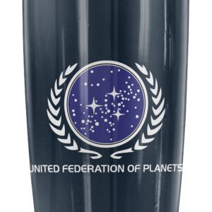 Star Trek United Federation of Planets Stainless Steel Tumbler 20 oz Coffee Travel Mug/Cup, Vacuum Insulated & Double Wall with Leakproof Sliding Lid | Great for Hot Drinks and Cold Beverages