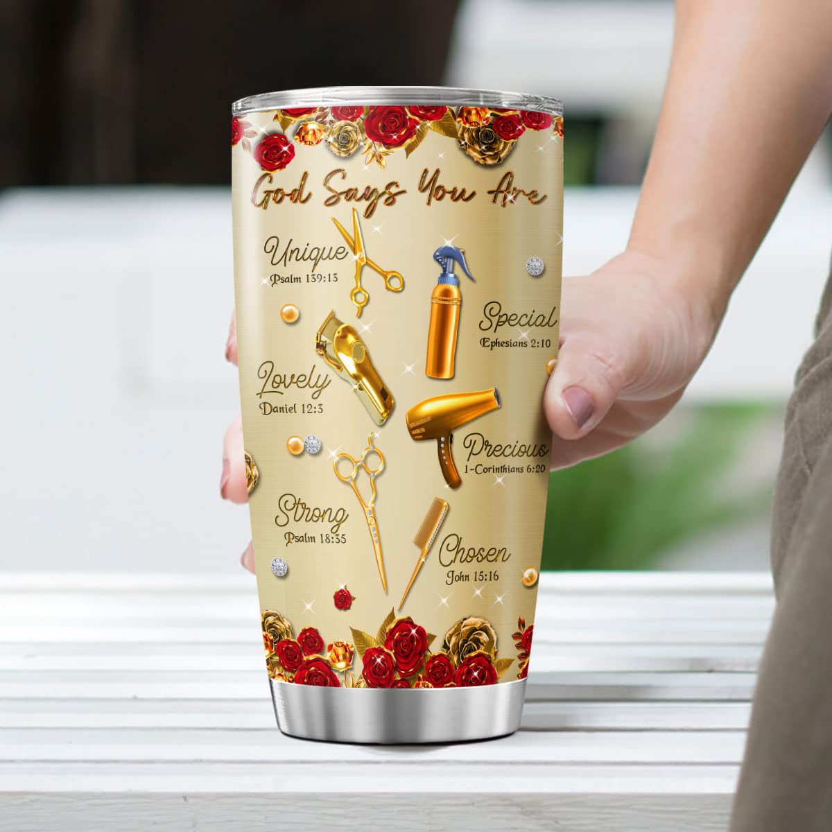 CUBICER Personalized Coffee Tumbler Hairstylist Customized Name Travel Mug With Lid Birthday Gifts For Hairdressers Men Women Insulated Mugs Wine Tumblers Stainless Steel Cups