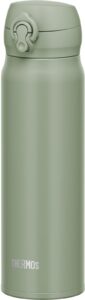 thermos jnl-606 smkki water bottle, vacuum insulated travel mug, 20.3 fl oz (600 ml), smoke khaki